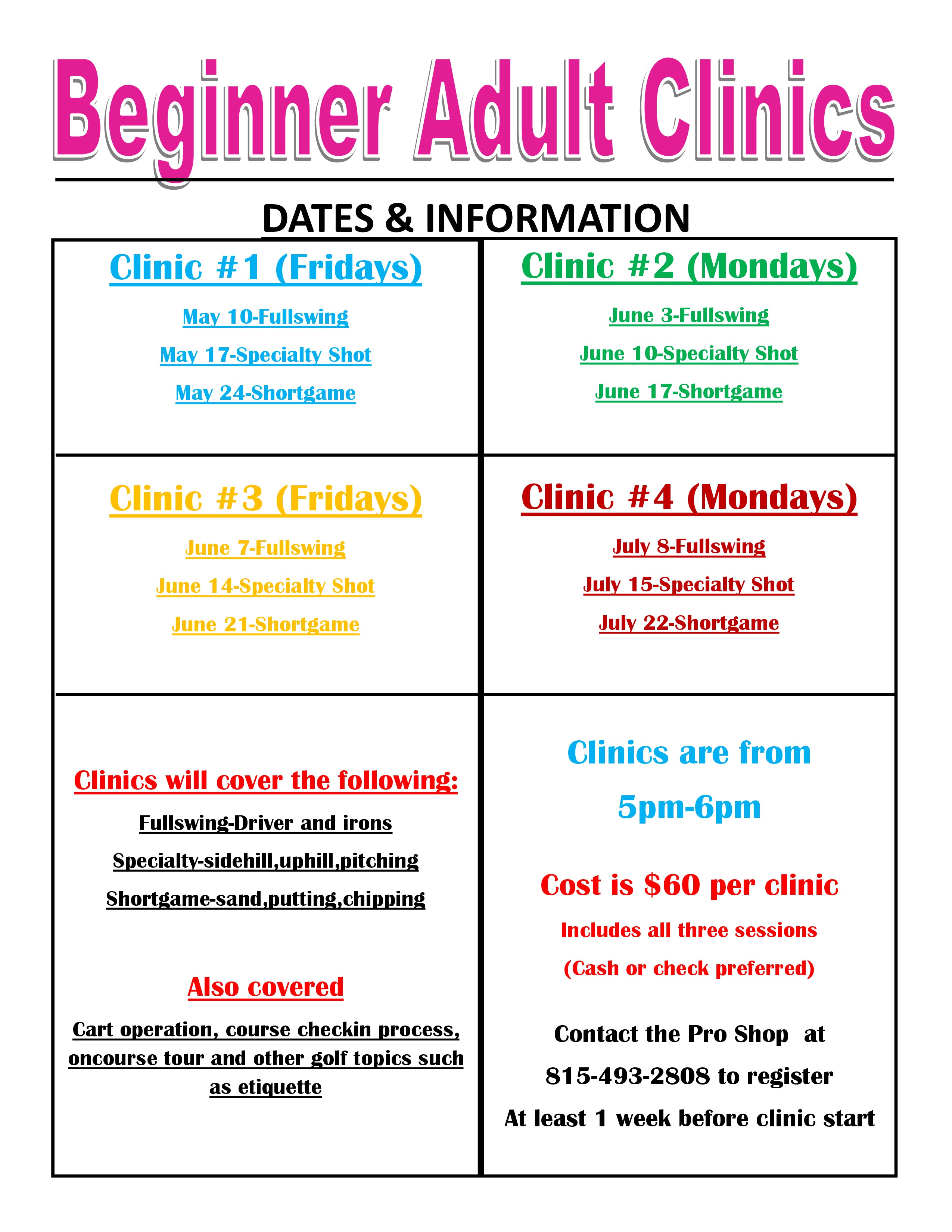 Instruction - Lake Carroll Golf Course